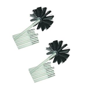 (rmp) new 2 pack dryer duct cleaning kit 12' clear clean flexible cleaner vent lint brush (all other models in the description)