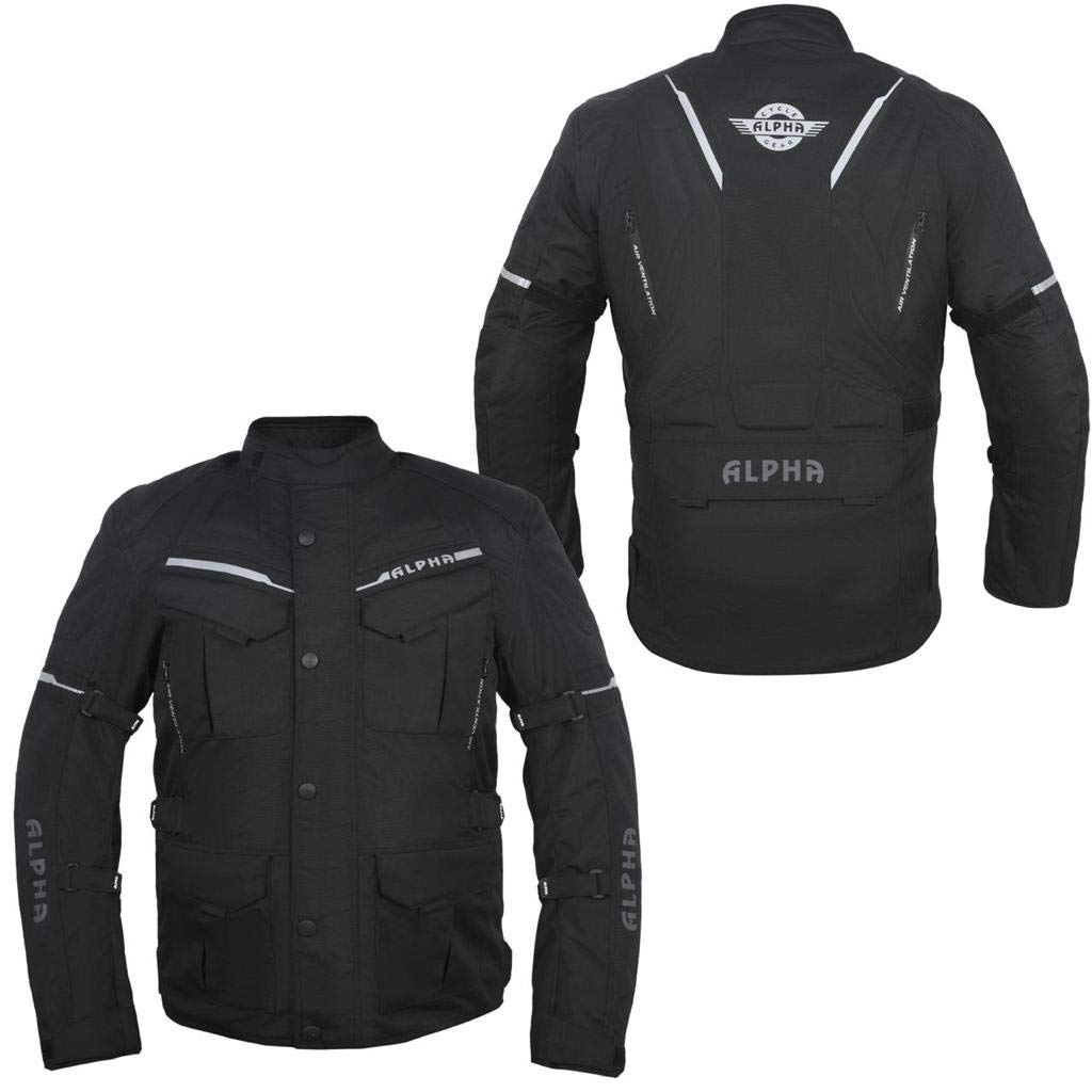 ACG TAHOE-J106 MOTORCYCLE ADV JACKET (BLACK, X-LARGE)