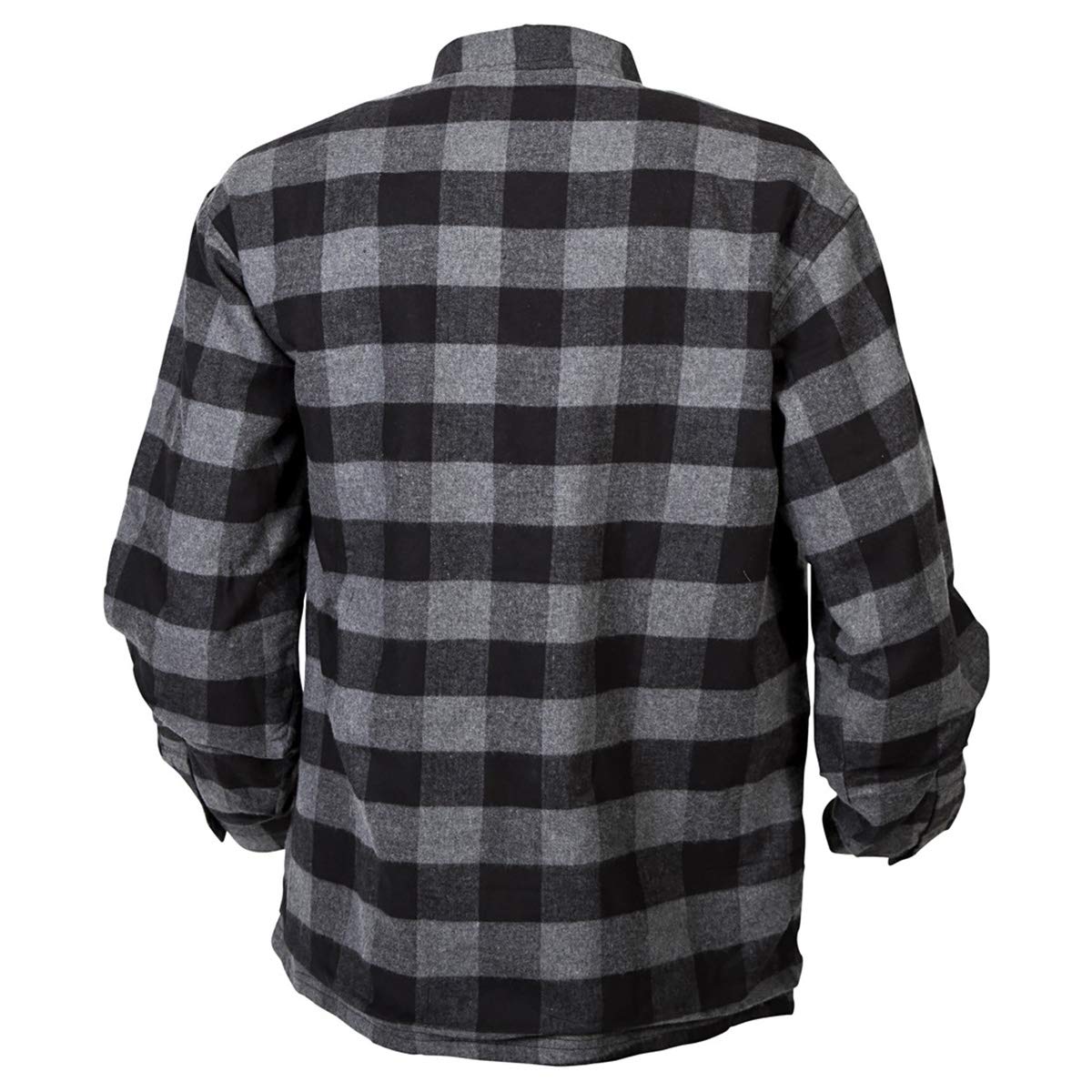 ScorpionEXO Covert Men's Motorcycle Flannel Riding Shirt with Pockets for Optional CE Rated Armor (Black/Grey - XL)