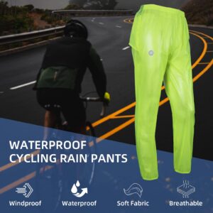 ROCKBROS Cycling Rain Jacket for Men Bike Pants 100% Waterproof Cycling Suit Breathable Cycling Jacket Pants for Heavy Rain