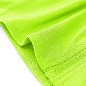 MAGCOMSEN Women's Lightweight Workout Jackets UV Protection Jacket Long Sleeve Shirts Running Fishing Hiking Shirts Fluorescent Yellow XL