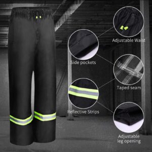 Rain Suits for Men Women Waterproof, Breathable Rain Coats with Eye-Catching Reflective Strip, Durable Rain Gear