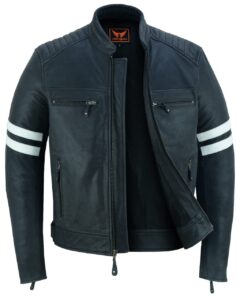 a&h apparel mens top grain cowhide biker light weight motorcycle real leather jacket (as1, alpha, s, regular, regular)