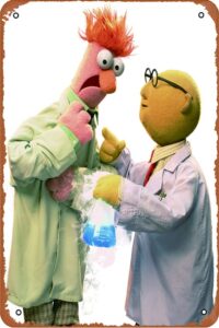 the muppets dr. bunsen honeydew and beaker iron on transfer #13 poster retro metal tin vintage sign 12 x 8 inch bar music club man cave room wall decor