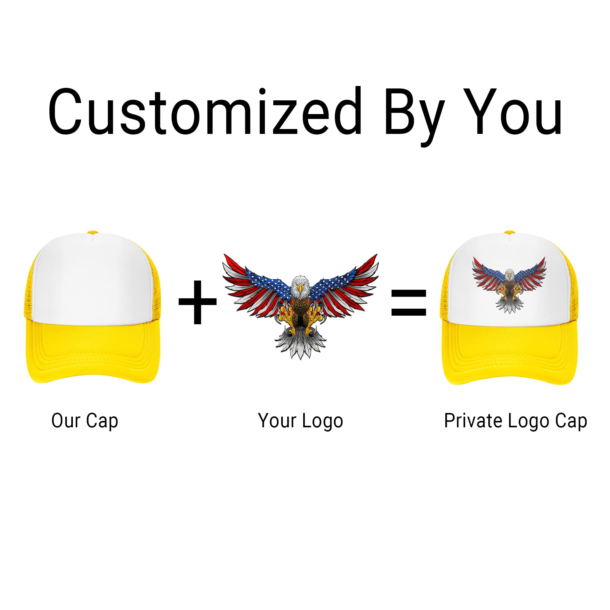 Uayuios Wholesale Custom Hats Men Women Personalized Hat Design Your Own Picture/Text/Logo Trucker Hats Baseball Cap