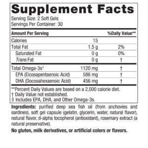 Nordic Naturals Ultimate Omega 2X Mini, Strawberry Flavor - 60 Mini Soft Gels - 1120 mg Omega-3 - High-Potency Omega-3 Fish Oil Supplement - EPA & DHA - Promotes Brain & Heart Health - 30 Servings