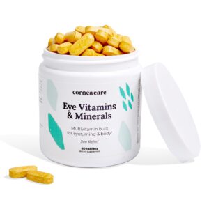 corneacare eye vitamins and minerals - multivitamin | eye vitamins for vision | eye health vitamins | dry eye supplements | eye health supplements | vision vitamins for eyes | 60 tablets