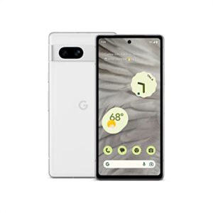 google pixel 7a - unlocked android cell phone with wide angle lens and 24-hour battery - 128 gb - snow