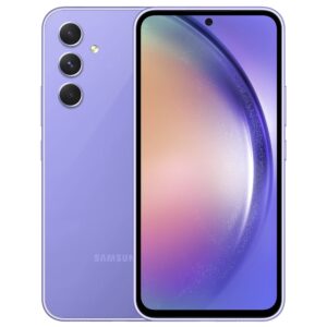 samsung galaxy a54 5g + 4g lte (128gb + 6gb) unlocked worldwide dual sim (only t-mobile/mint/metro usa market) 6.4" 120hz 50mp triple cam + (25w wall charger) (awesome violet (sm-a546m))