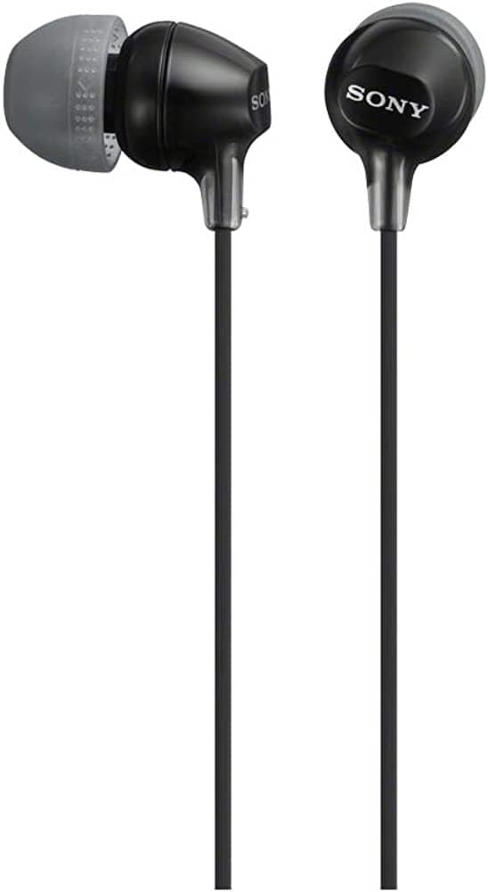 Sony MDR-EX15LP Fashion Color EX Series in-Ear Earbud Headphones (Black, 10-pack)