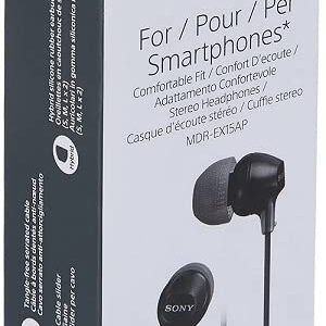 Sony MDR-EX15AP Earphones with Smartphone Mic and Control - Black