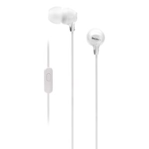 sony mdrex15ap fashion color ex series earbud headset with mic (white)