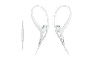 sony mdr-as400ip/w active sports headphones, white