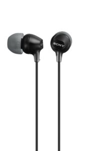 sony mdrex15lp fashion color ex series earbuds (black)