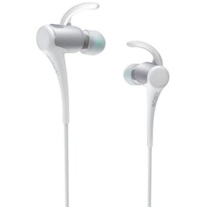 sony bluetooth premium active sport series lightweight extra bass noise-cancelling earbud headphones for apple iphone/android smartphone (white)