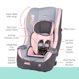 Baby Trend Trooper 3-in-1 Convertible Car Seat, Quartz Pink