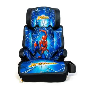 kidsembrace marvel spider man high back toddler car seat convertible to backless booster with cup holder and adjustable seat belt, blue