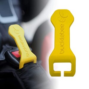 bucklebee easy car seat buckle release aid for children unbuckle car seat release tool - car seat button pusher - car seat opener for nails - car seat buckle release tool buddy me (1 pack yellow)