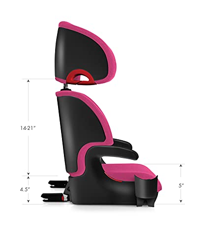 Clek Oobr High Back Booster Seat with Adjustable Headrest, Reclining Design, Latch System, and Retardant-Free Fabric, Mammoth