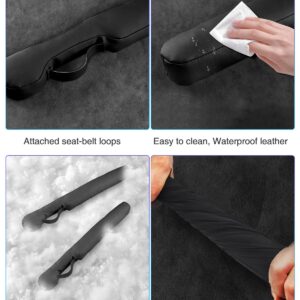 Homaupt Leather Car Seat Gap Filler Universal for Car Truck SUV to Block The Gap Between Seat and Console Stop Things from Dropping 2 Packs Black