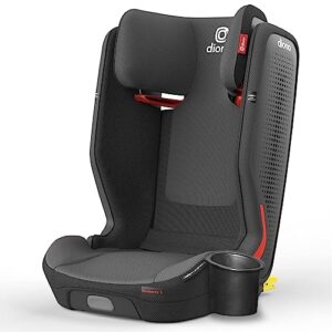 Diono Monterey 5iST FixSafe High Back Booster Car Seat with Expandable Height and Width, Compact Fold to Full Size Booster, Foldable, Portable Booster for Go-Anywhere Travel, Gray Slate