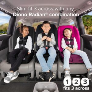 Diono Radian 3R, 3-in-1 Convertible Car Seat, Rear Facing & Forward Facing, Jet Black & Solana 2 XL 2022, Dual Latch Connectors, Lightweight Backless Belt-Positioning Car, Black