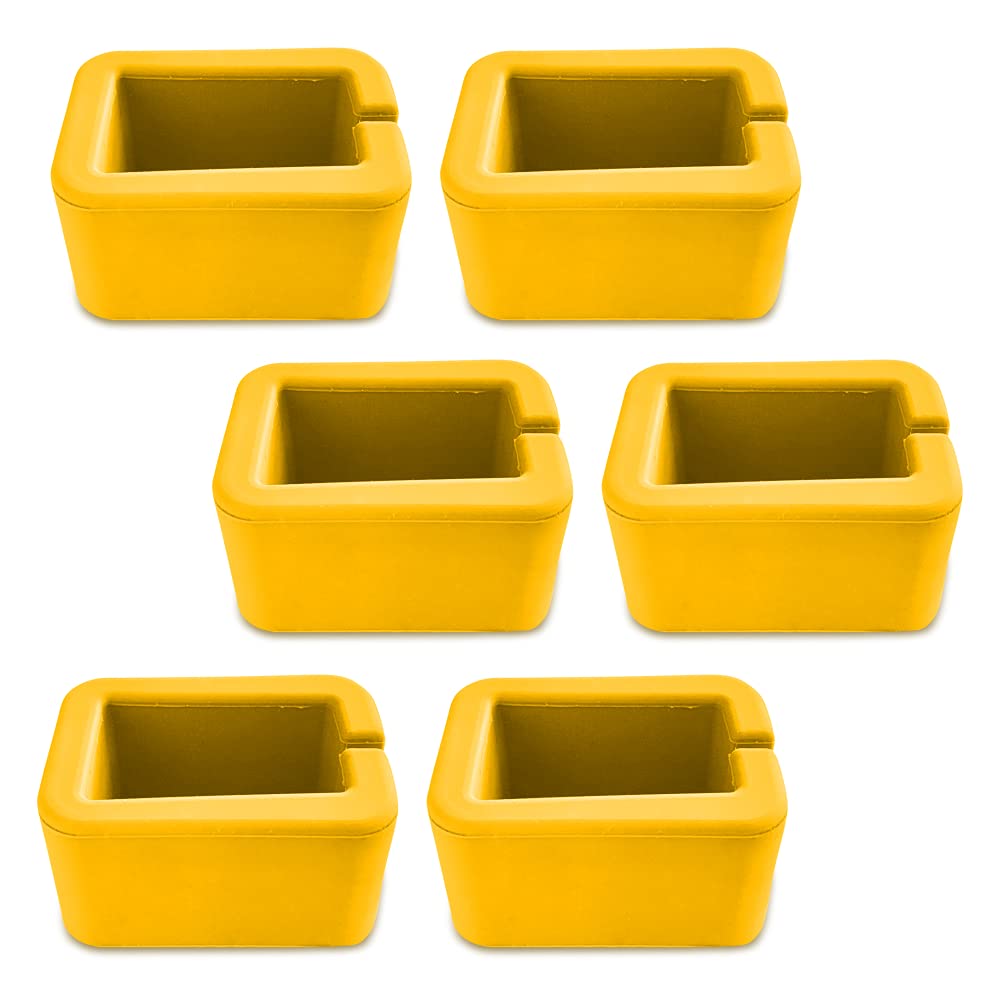 BPA-FREE Car Seat Belt Buckle Booster Yellow - Raises and Stabilizes Your Receiver - Fun Kid Safety Sticker Gift (Short (Wrap Around Buckle), 6-Pack)