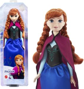 mattel disney frozen toys, anna fashion doll & accessory with signature look, inspired by the movie