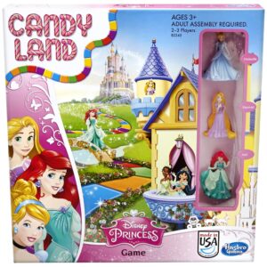 hasbro gaming candy land disney princess edition board game, preschool games for 2 to 3 players, family games for kids ages 3 and up (amazon exclusive)