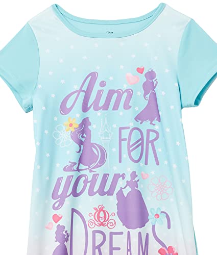 Disney Girls' Princess 3-Pack Nightgown, GIRLS RULE 2, 4