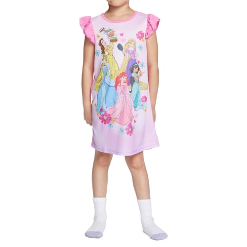 Disney Girls' Princess 3-Pack Nightgown, GIRLS RULE 2, 4