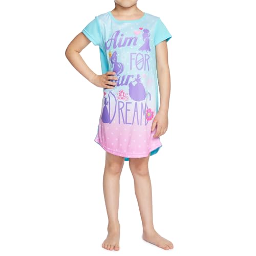 Disney Girls' Princess 3-Pack Nightgown, GIRLS RULE 2, 4