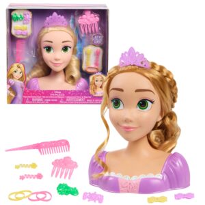 disney princess rapunzel styling head, 14-pieces, pretend play, kids toys for ages 3 up by just play