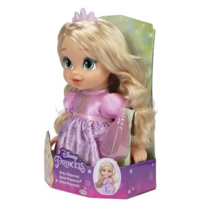 Disney Princess Rapunzel Baby Doll with Baby Bottle & Tiara