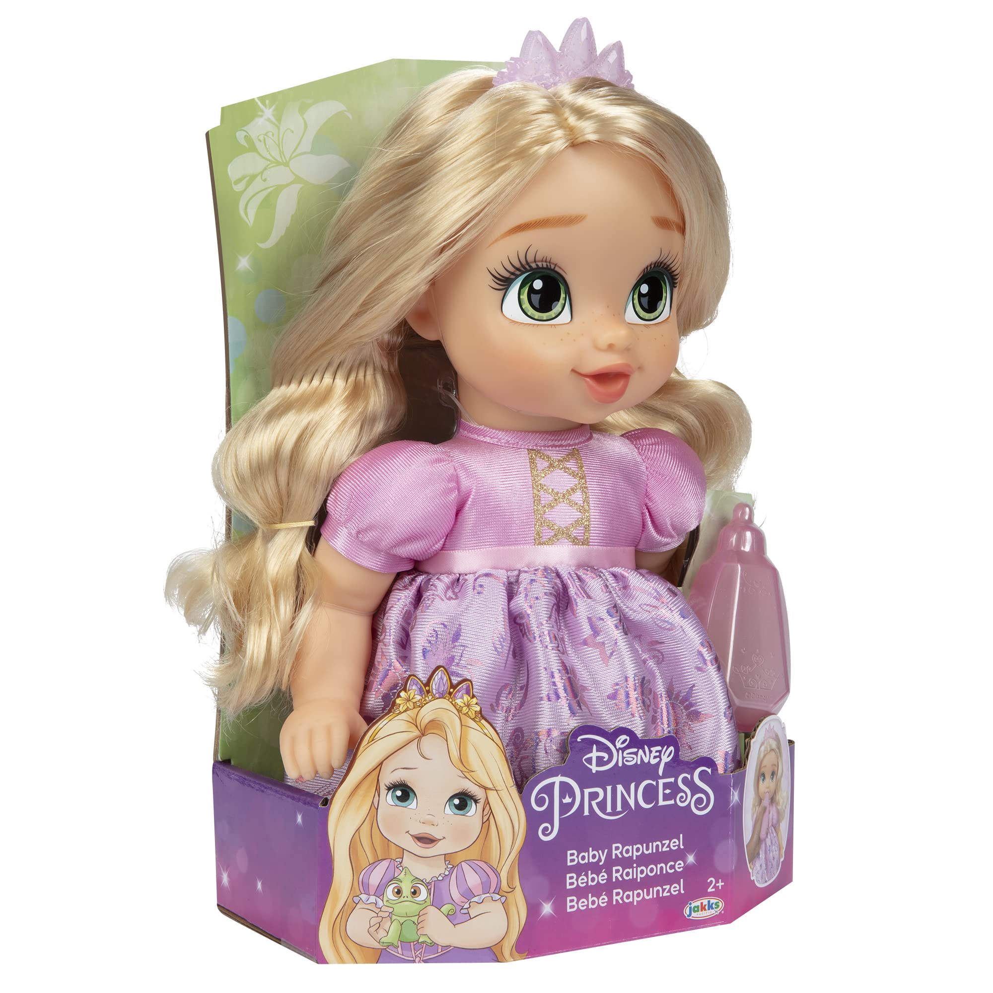 Disney Princess Rapunzel Baby Doll with Baby Bottle & Tiara