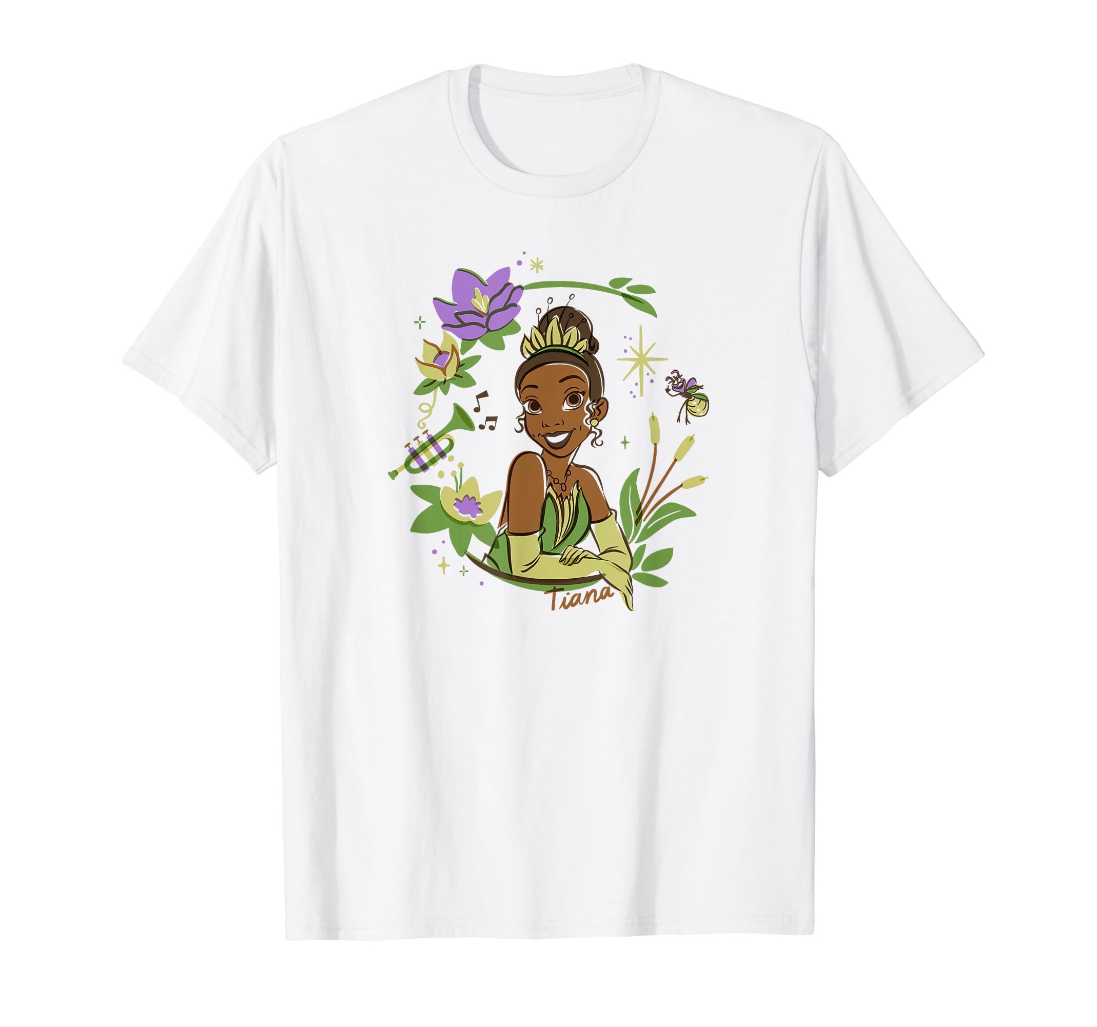 Amazon Essentials Princess Tiana Layered Portrait T-Shirt