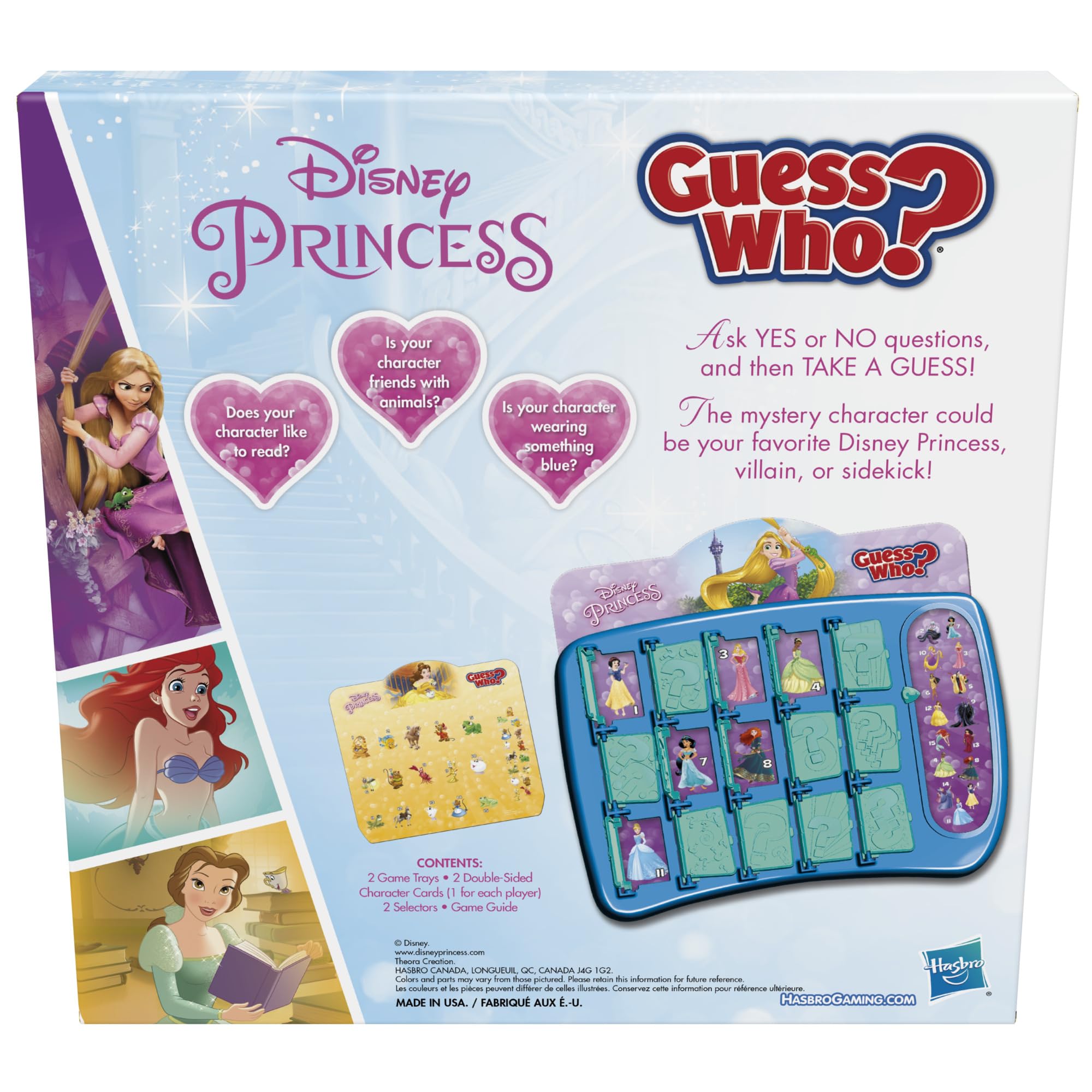 Guess Who? Disney Princess Edition Kids Board Game, Fun Games for Families, 2 Player Board Games, Travel Games for Kids Ages 5 and Up, Preschool Games