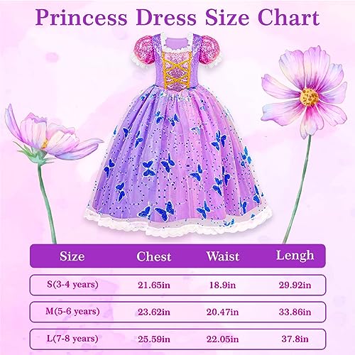 Meland Princess Dresses for Girls - Light Up Princess Costume for Little Girls, Halloween Costumes for Girls Toddler Age 3-8