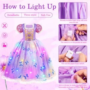 Meland Princess Dresses for Girls - Light Up Princess Costume for Little Girls, Halloween Costumes for Girls Toddler Age 3-8