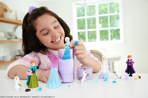 Mattel Disney Frozen Small Doll Snow Color Reveal with 6 Surprises Including 1 Character Figure & 4 Accessories (Dolls May Vary)