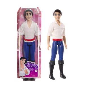 mattel disney princess toys, prince eric posable fashion doll in signature outfit, inspired by the little mermaid movie