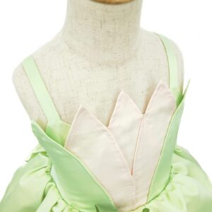 TYHTYM Princess Costumes Little Girls Dress Up Fancy Halloween Christmas Party (Tiana, 4-5T)