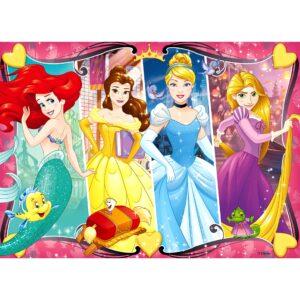 ravensburger disney princess heartsong glitter jigsaw puzzle - unique 60 piece puzzle for children | anti-glare surface | skill development toy | perfect christmas or birthday gift