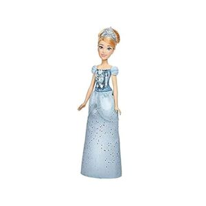 disney princess royal shimmer cinderella doll, fashion doll with skirt and accessories, toy for kids ages 3 and up