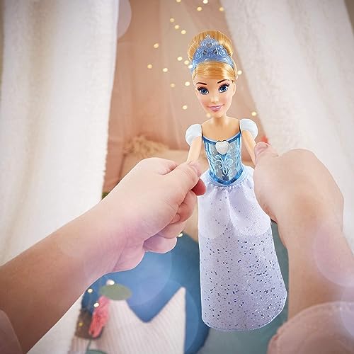 Disney Princess Royal Shimmer Cinderella Doll, Fashion Doll with Skirt and Accessories, Toy for Kids Ages 3 and Up