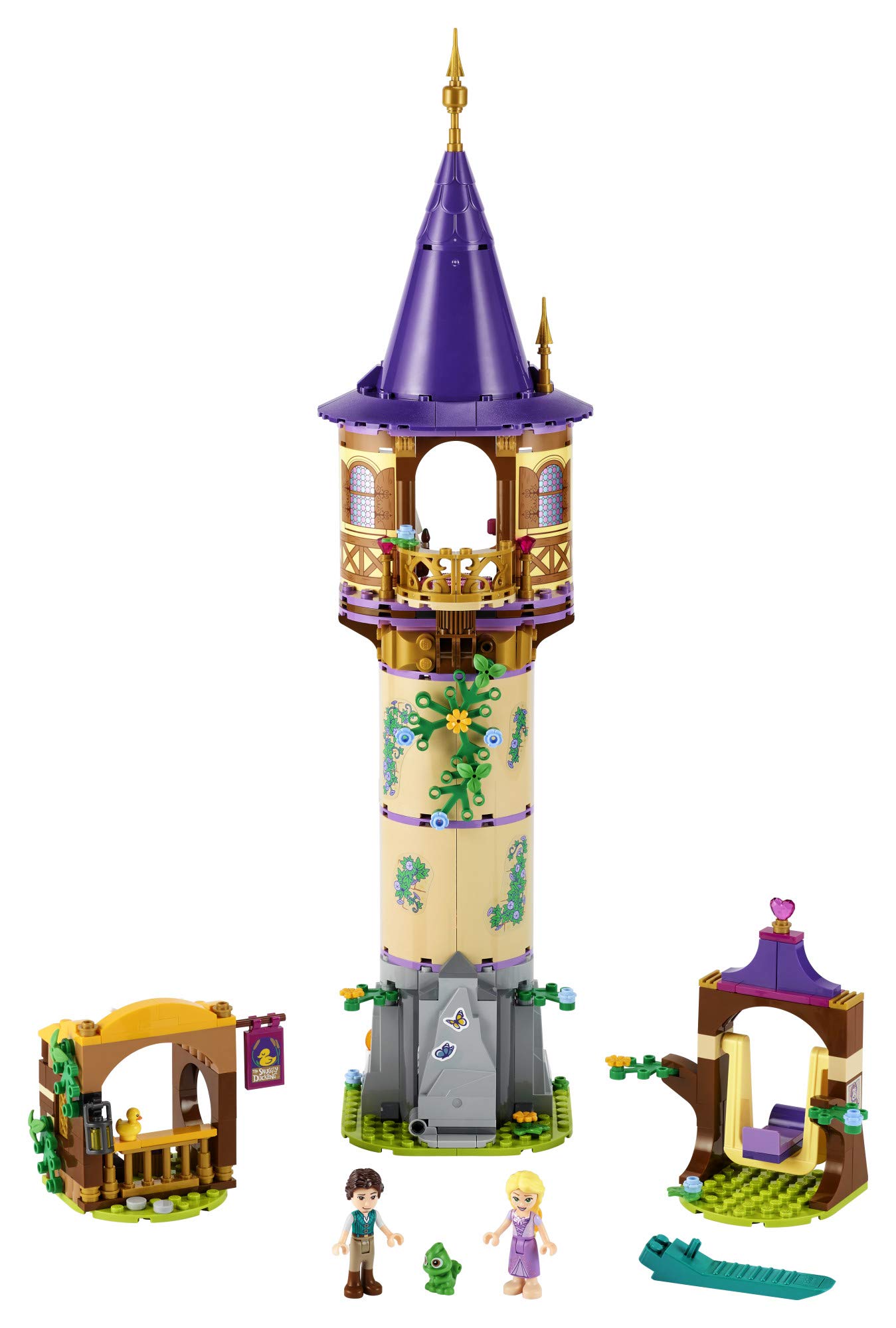 LEGO Disney Princess Rapunzel’s Tower 43187 Castle Building Toy Kit and Playset with 2 Mini-Dolls from Tangled Movie, Gift Idea for Kids, Girls and Boys