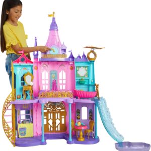 Mattel Disney Princess Toys, Ultimate Castle Doll House with Lights & Sounds, 3 Levels, 25+ Furniture Play Pieces & Accessories, 4 ft Tall