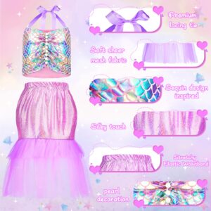 Mastom Princess Dress Up Shoes Set, Dress Up Toys Jewelry Boutique Set, Princess Dress Up Clothes with Mermaid Unicorn Ice Princess Shoes, Gifts for Girls 3 4 5 6 Year Old