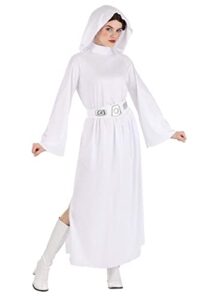 star wars adult princess leia hooded costume, womens halloween costume - officially licensed medium