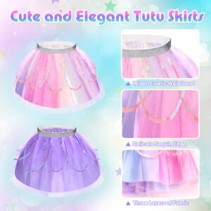 Unicorn & Flower Princess Dress Up Clothes Set for Girls - Tutu, Wings, Shoes, Jewelry, Headband & Play Toys Gift Set for Toddlers